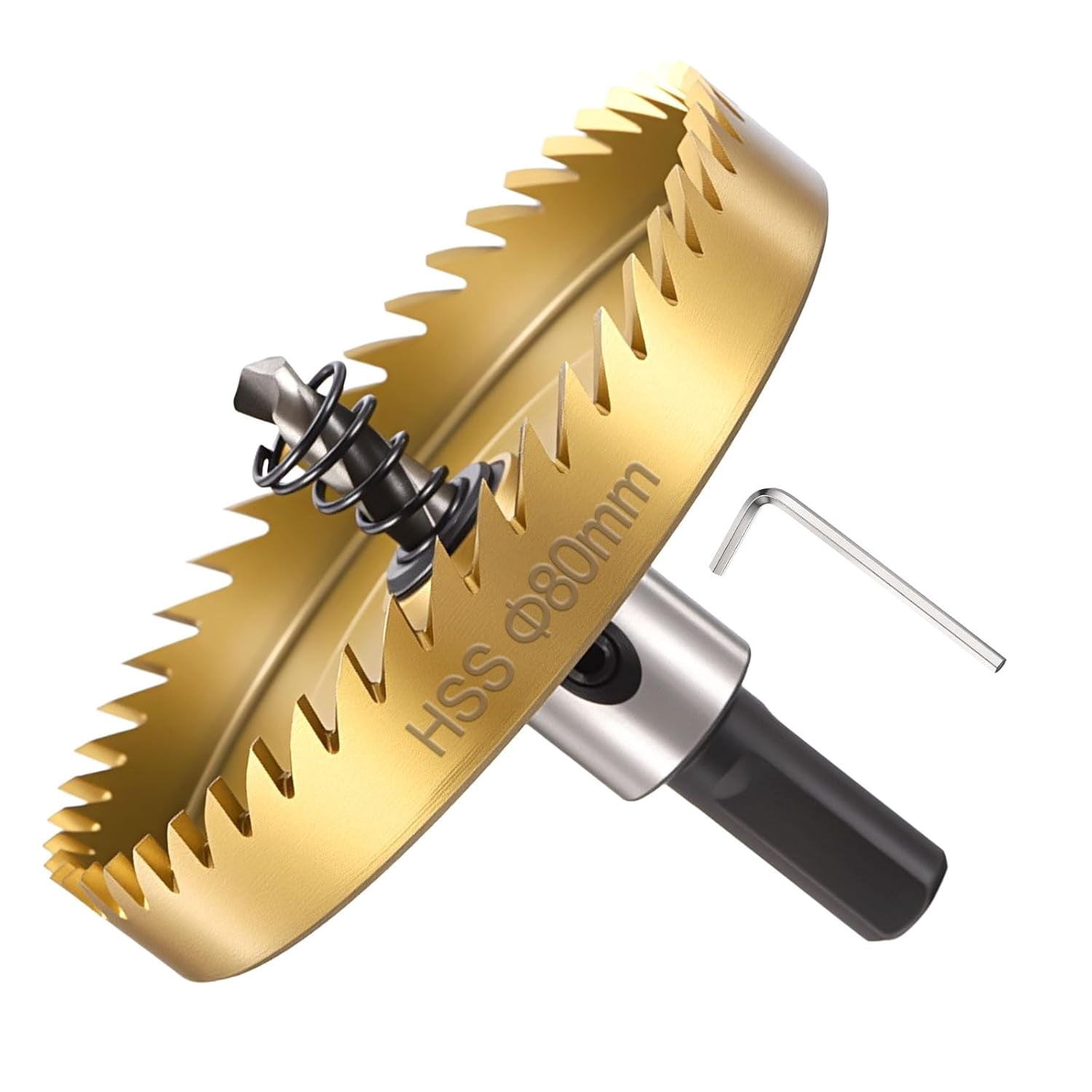 CERPXFF-Hole Saw 80mm (3-5/32"), M35 High Speed Steel Hole Cutter with ...