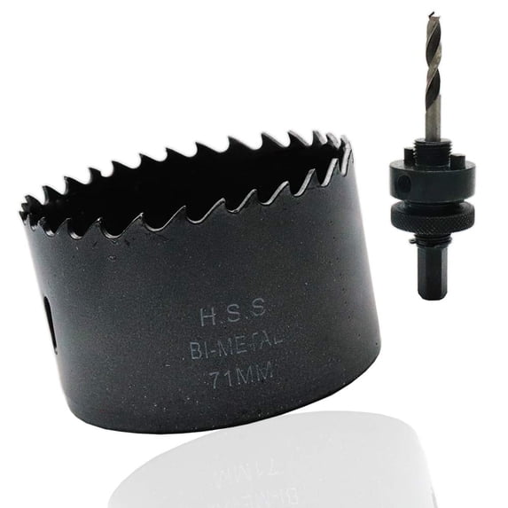 CERPXFF-Hole Saw Blade with Arbor for Steel Plywood 71mm/2.8" Cutting ...