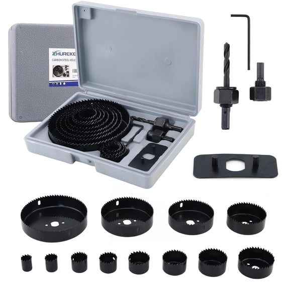 CERPXFF-Hole Saw Set with 3/4" to 5"(19mm-127mm) 19PCS Hole Saw Kit for ...
