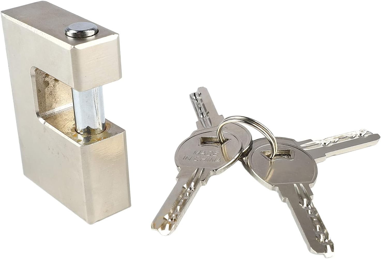 CERPXFF-Keyed Padlock Heavy Duty, Rustproof Copper Monoblock Lock with ...