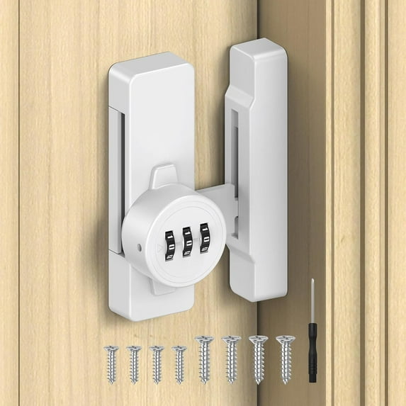 CERPXFF-Keyless Cabinet Combination Lock - 90/180 Degree Sliding Closet ...