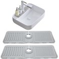 CERPXFF-Kitchen Sink Faucet Mat, 2 Pack Silicone Splash Guard and Drip ...