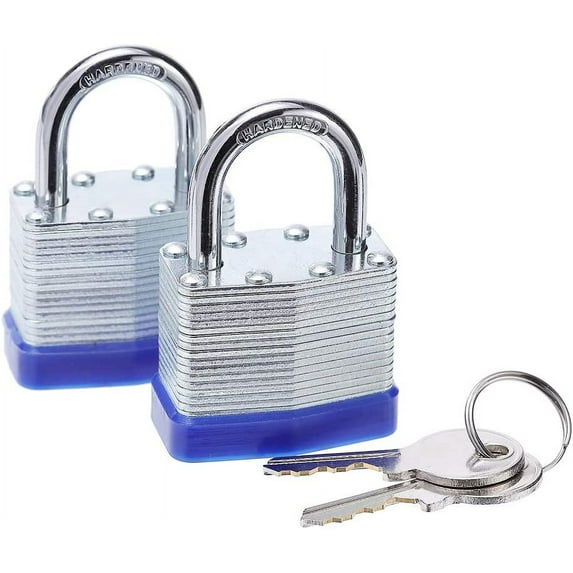 CERPXFF-Laminated Steel Key Lock, 1-9/16 in. Wide Body, 2 Padlocks ...