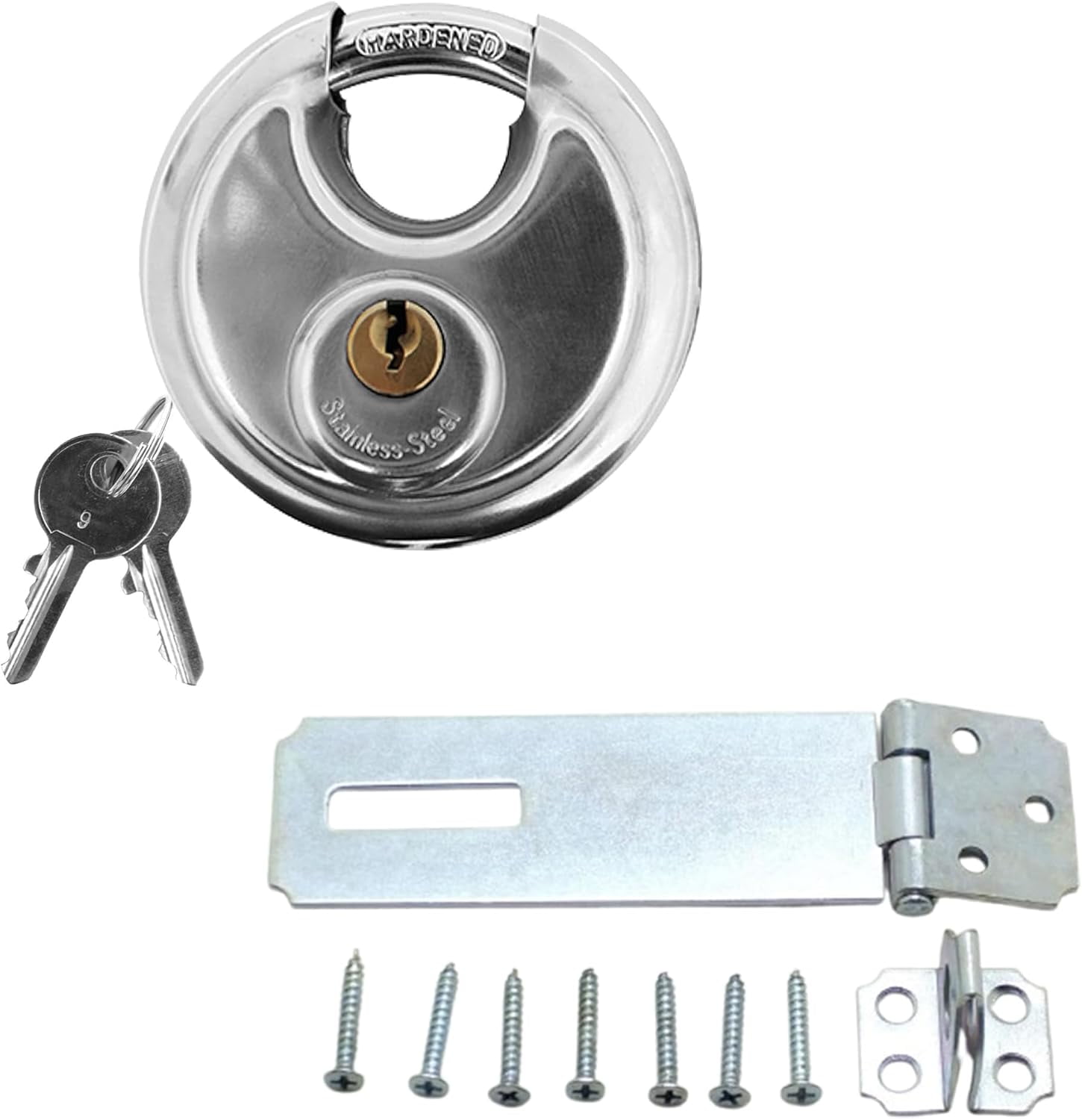 CERPXFF-Laminated Steel Padlock & Adjustable Flat Hasp Combo | 2-3/4 ...