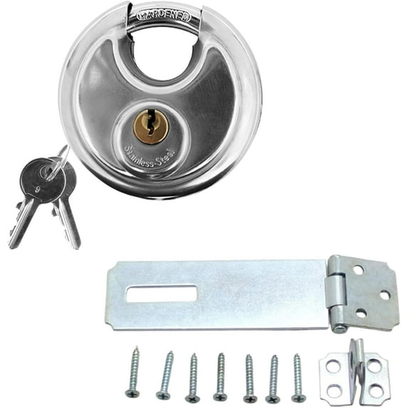 CERPXFF-Laminated Steel Padlock & Adjustable Flat Hasp Combo | 2-3/4 ...