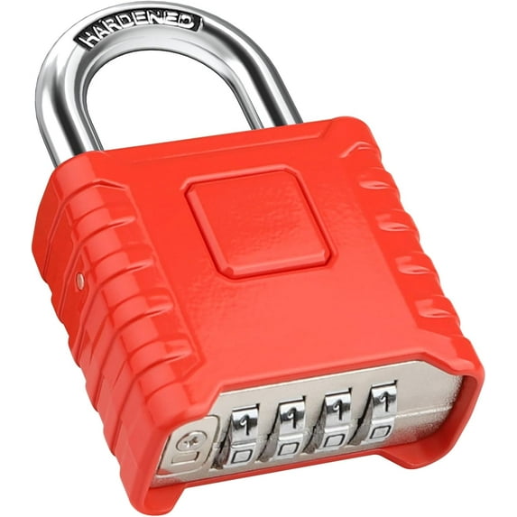 CERPXFF-Large Outdoor Padlock [One-Touch Unlocking] [Resettable], Heavy ...