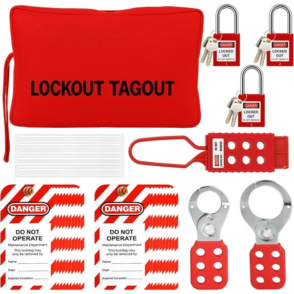 CERPXFF-Lockout Tagout Kit Electrical Loto Group Lockout Hasps, Lockout ...