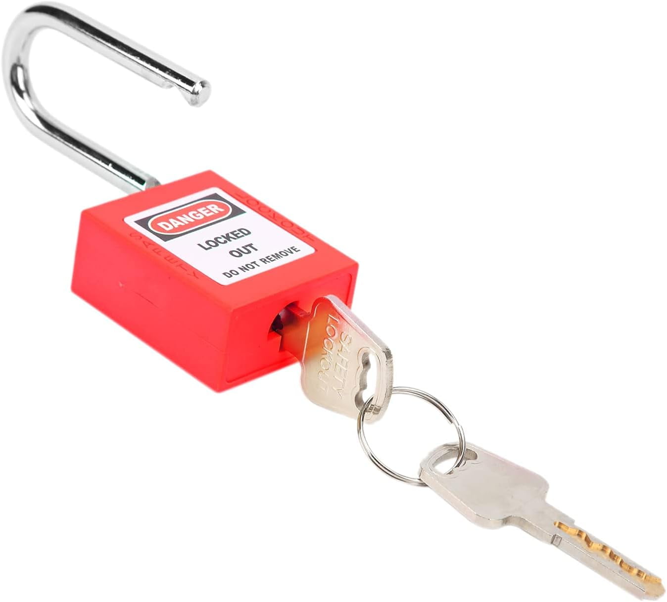 CERPXFF-Lockout Tagout Safety Padlock with Key, 38mm Yellow Lockout ...