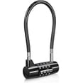 CERPXFF-Long Shackle Combination Lock, 4.41x2.13x0.71'' Cable Lock, 4 ...