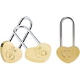 CERPXFF-Love Lock Heart Padlock: 3PCS 3.5" 50mm Wish Lock Without Key ...