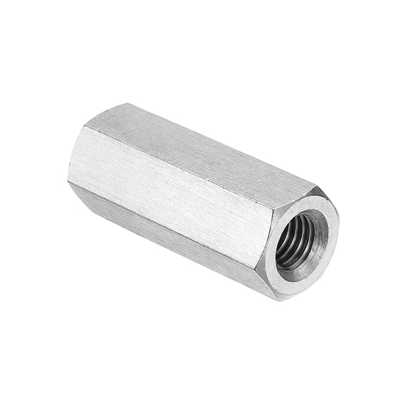 CERPXFF-M10x1.5 Pitch 304 Stainless Steel Hex Coupling Nuts, 45mm / 1. ...
