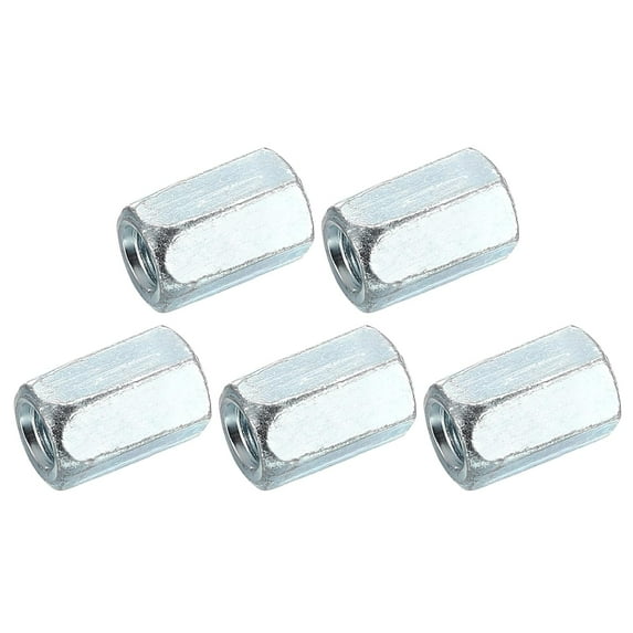 CERPXFF-M10x1.5mm Coupling Nuts, 5 Pcs Carbon Steel Galvanized Hex Rod ...