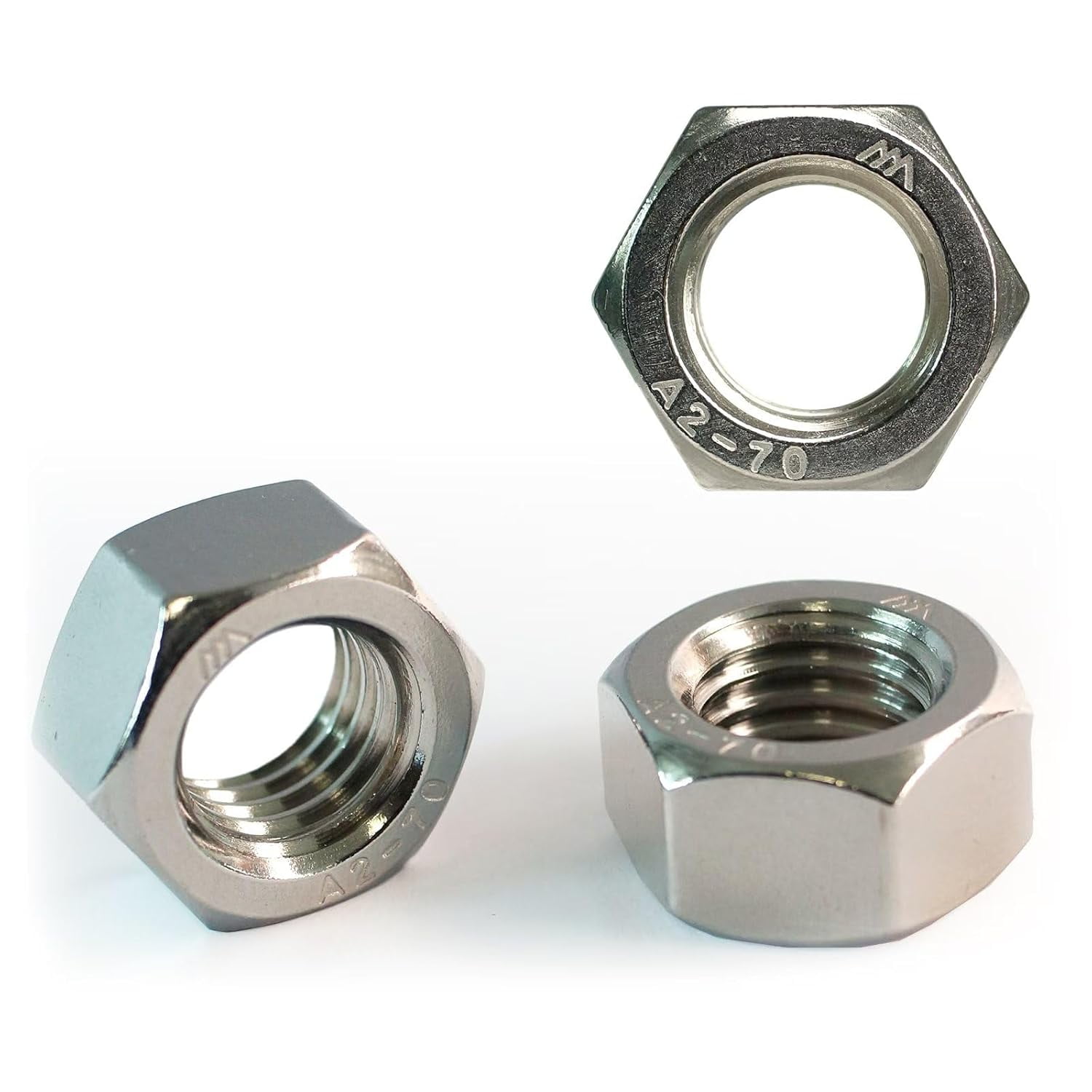 CERPXFF-M12-1.5 Hex Nuts (33pcs), 304 Stainless Steel (18-8), Hardware ...