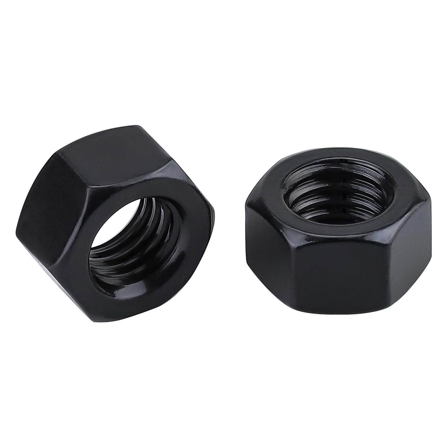 CERPXFF-M12-1.75 Hex Nuts Black, 20-Pack, 304 (A2-70) Stainless Steel ...