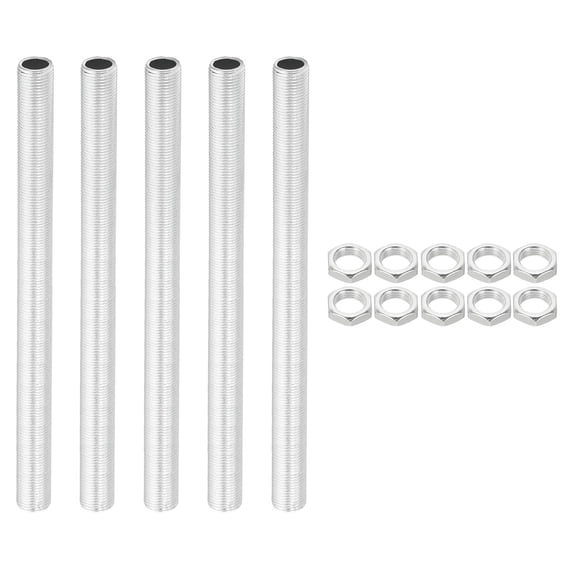 CERPXFF-M12 Thread 190mm/7.5" Lamp Pipe Kit with Lock Nuts, 5 Set All ...