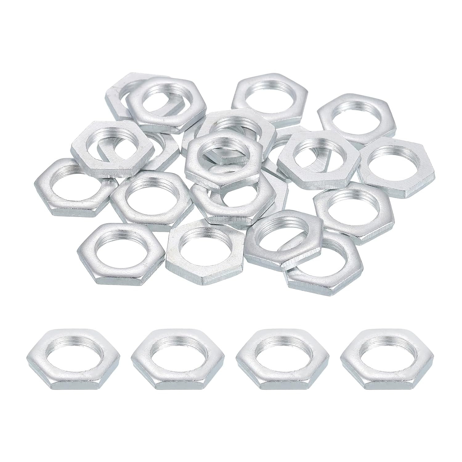 CERPXFF-M12x1x3mm Steel Hex Nuts, 40Pcs Metric Fine Thread Carbon Steel ...