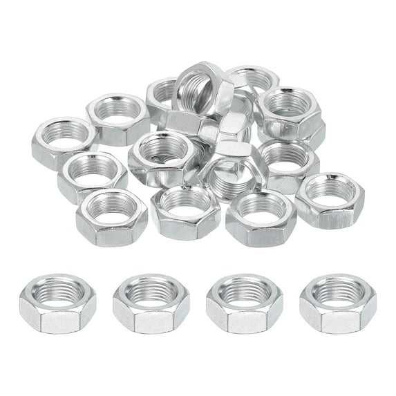 CERPXFF-M12x1x7mm Steel Hex Nuts, 25Pcs Metric Fine Thread Carbon Steel ...