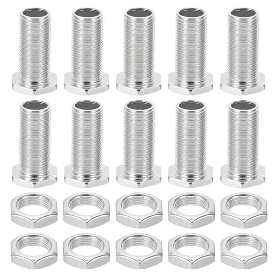 CERPXFF-M12x30mm Hex Bolts and Nuts Kit, 10 Set Fine Thread Hollow ...
