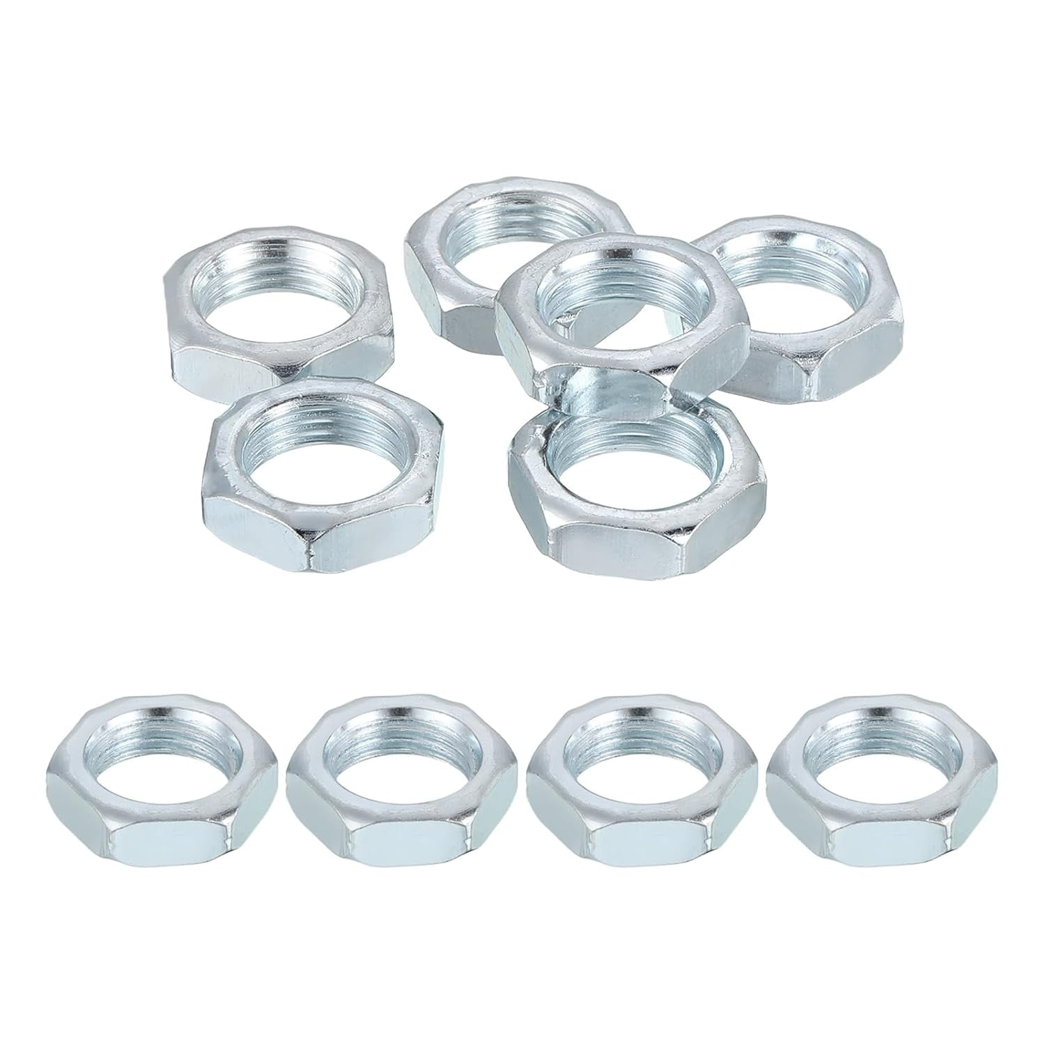 CERPXFF-M16x1.5x8mm Steel Hex Nuts, 10Pcs Metric Fine Thread Carbon ...