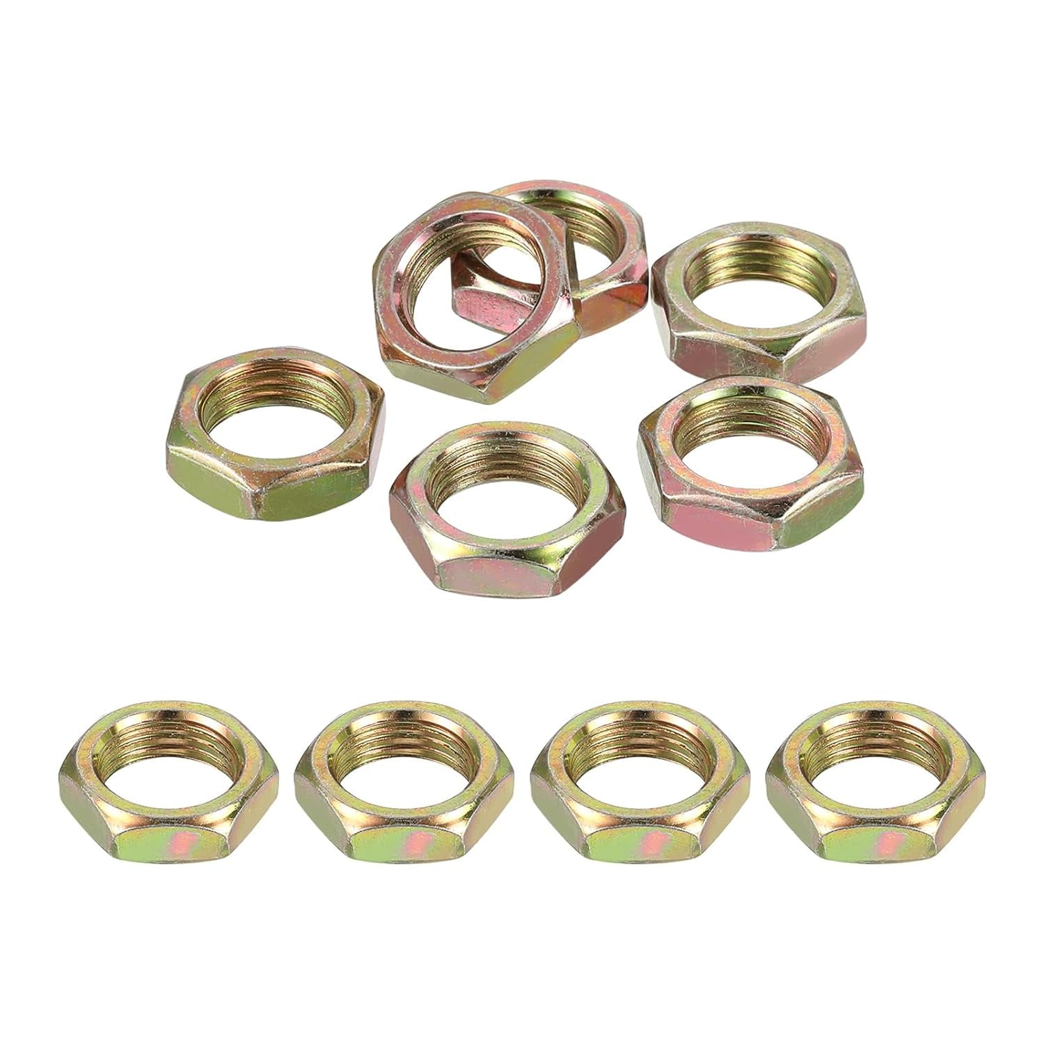 CERPXFF-M16x1.5x8mm Steel Hex Nuts, 10Pcs Metric Fine Thread Carbon ...