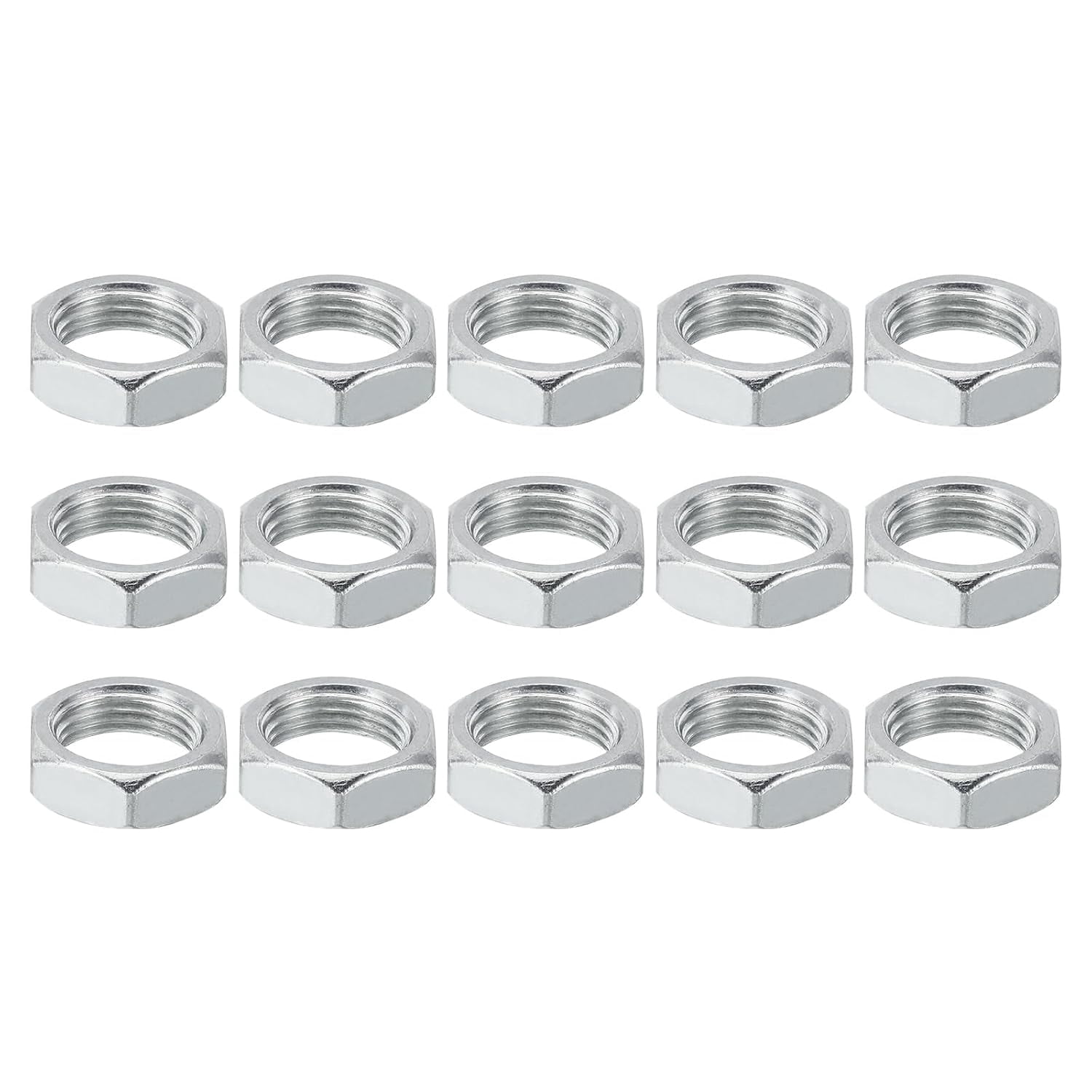 CERPXFF-M18x1.5 Steel Hex Nuts, 15 Pack Metric Thread Zinc Plated ...