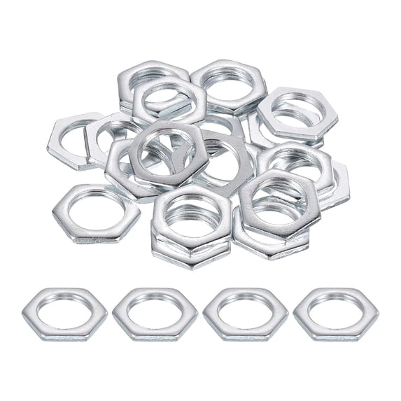 CERPXFF-M18x1.5x3mm Steel Hex Nuts, 25Pcs Metric Fine Thread Carbon ...