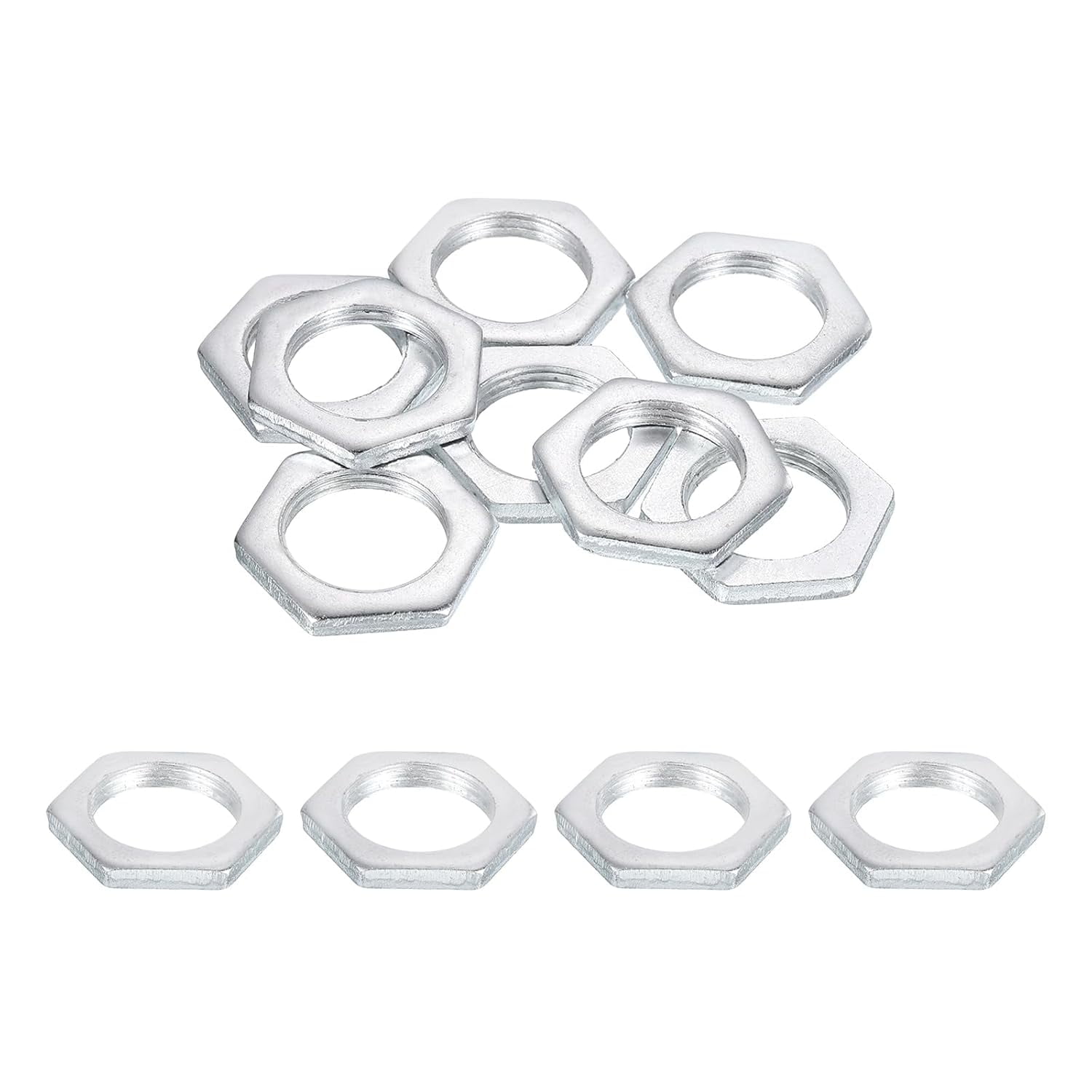 CERPXFF-M22x1.5x4mm Steel Hex Nuts, 12Pcs Metric Fine Thread Carbon ...