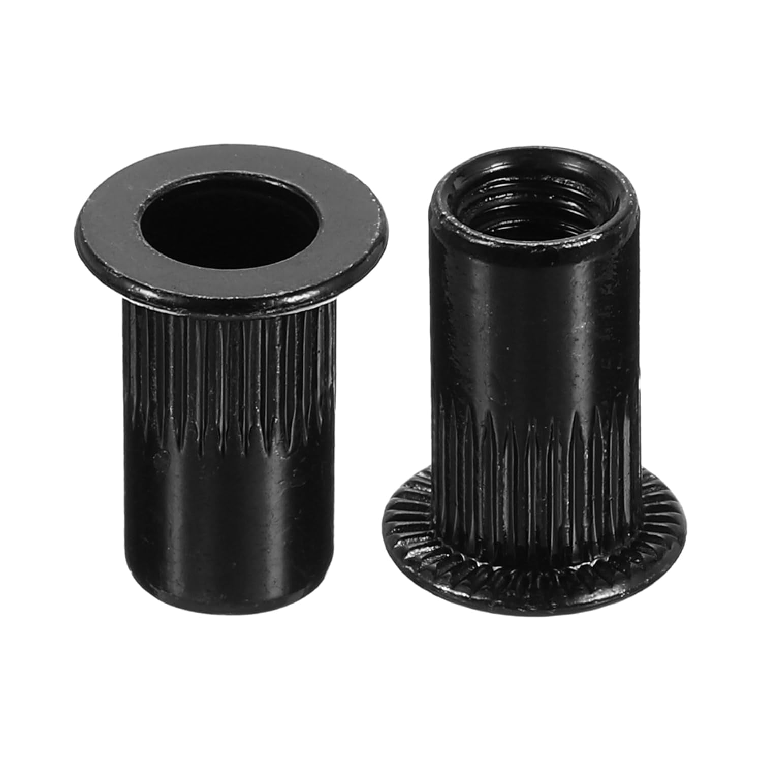 CERPXFF-M5 Rivet Nuts Carbon Steel Knurled Flat Head Threaded Insert ...