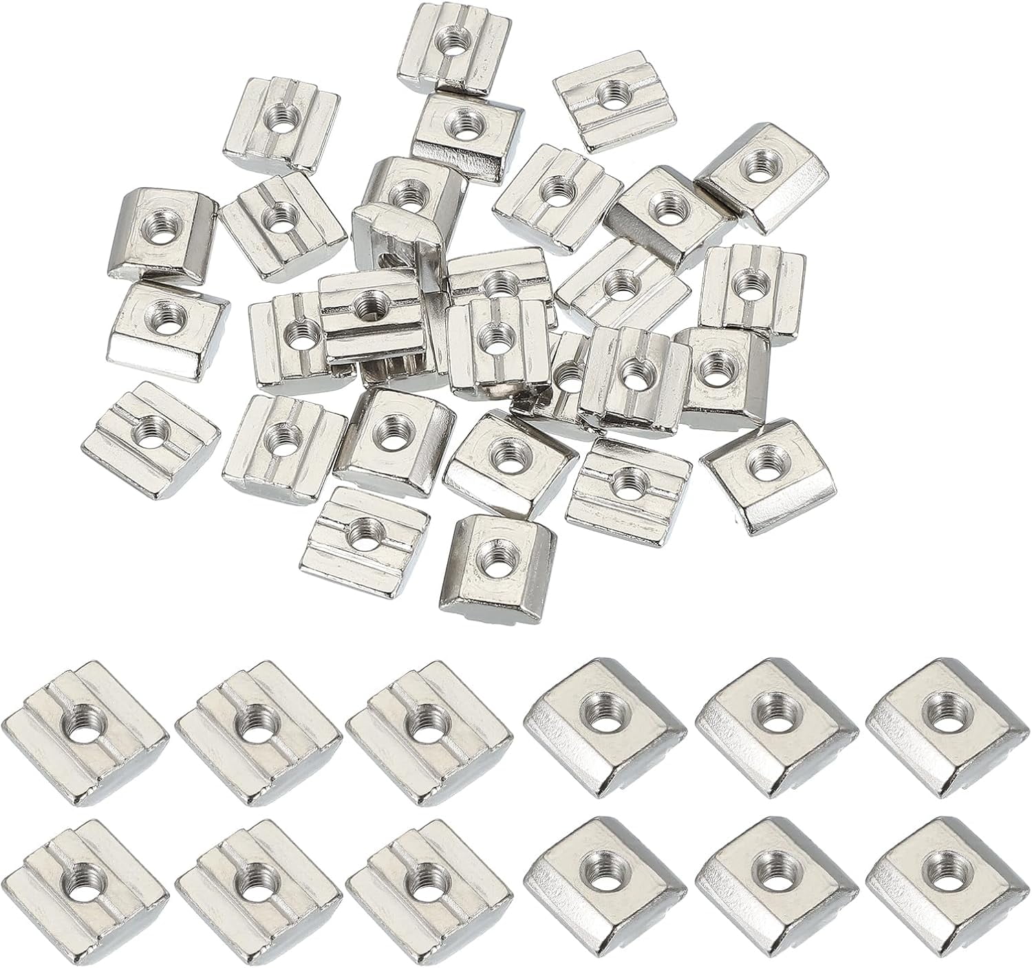 CERPXFF-M5 Sliding T Nuts, 30 Pcs Hammer Head Fastener Nut Thread T ...