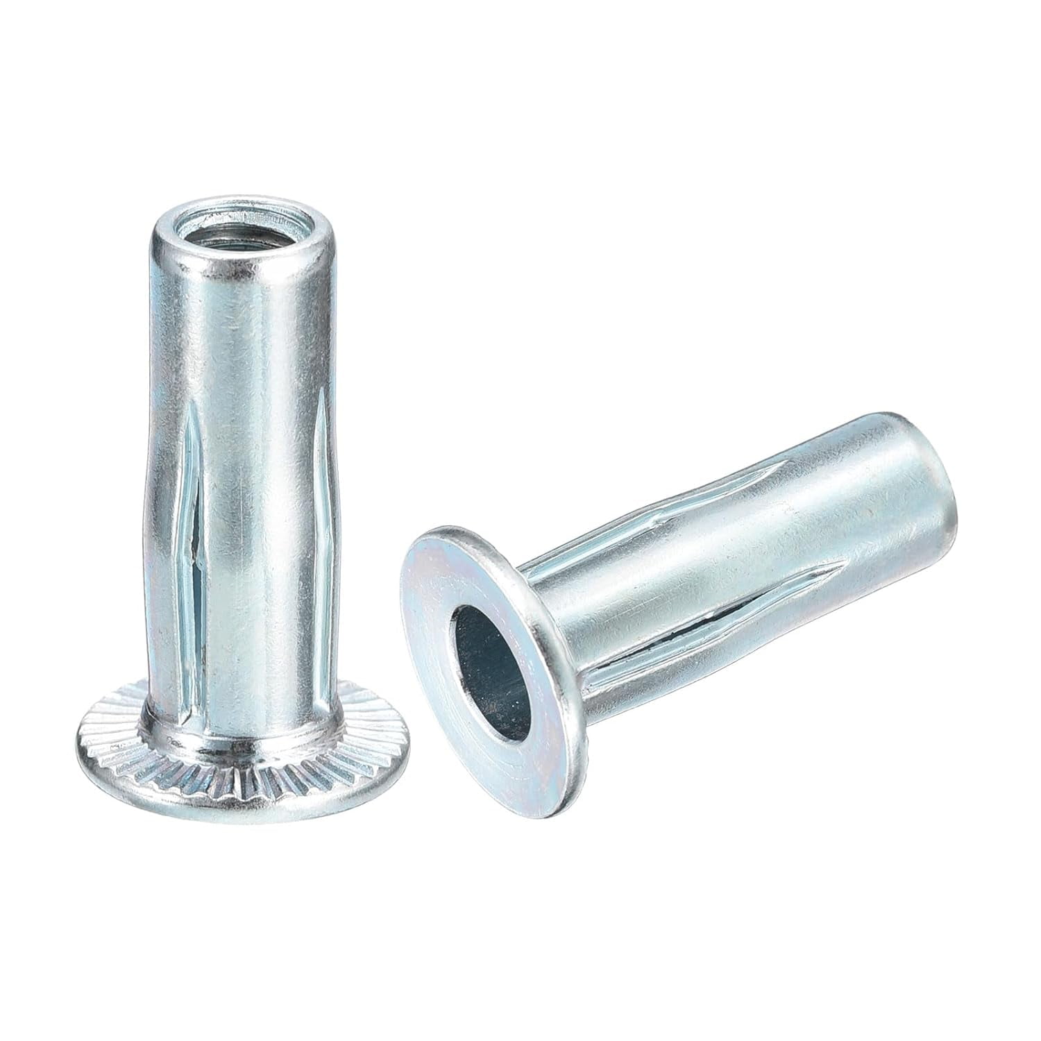 CERPXFF-M6 Multi-Grip Rivet Nuts, 30pcs Pre-Bulbed Shank Flat Head ...