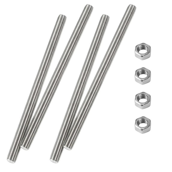 CERPXFF-M6 x 250mm Fully Threaded Rod & Studs, 304 Stainless Steel ...