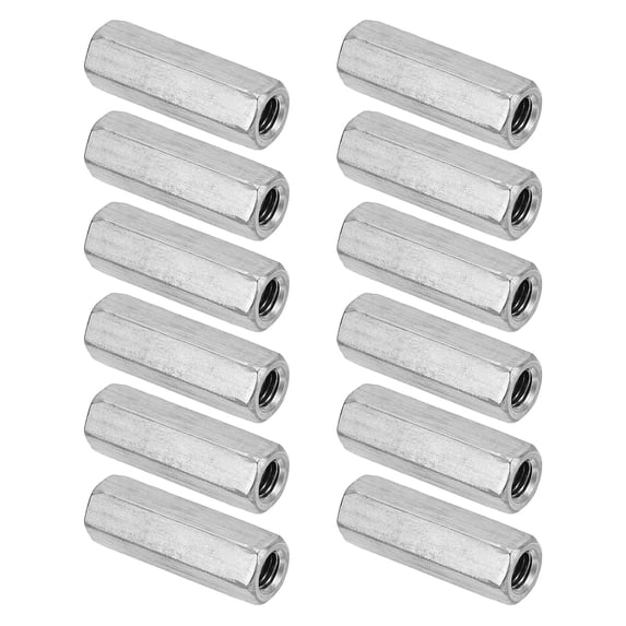 CERPXFF-M8 x 1.25-Pitch 304 Stainless Steel Hex Coupling Nuts, 12Pcs ...
