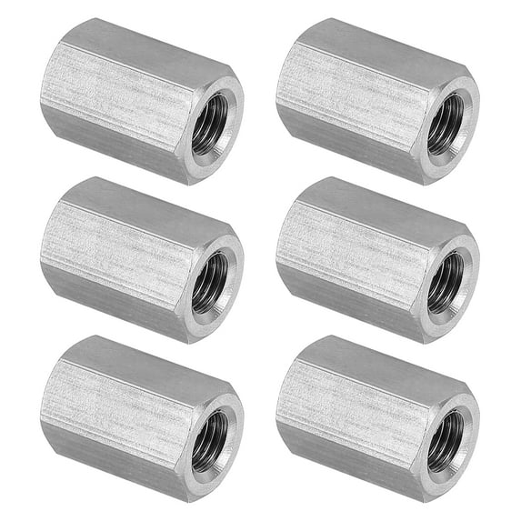 CERPXFF-M8 x 1-Pitch 304 Stainless Steel Hex Coupling Nuts, 6Pcs 20mm ...