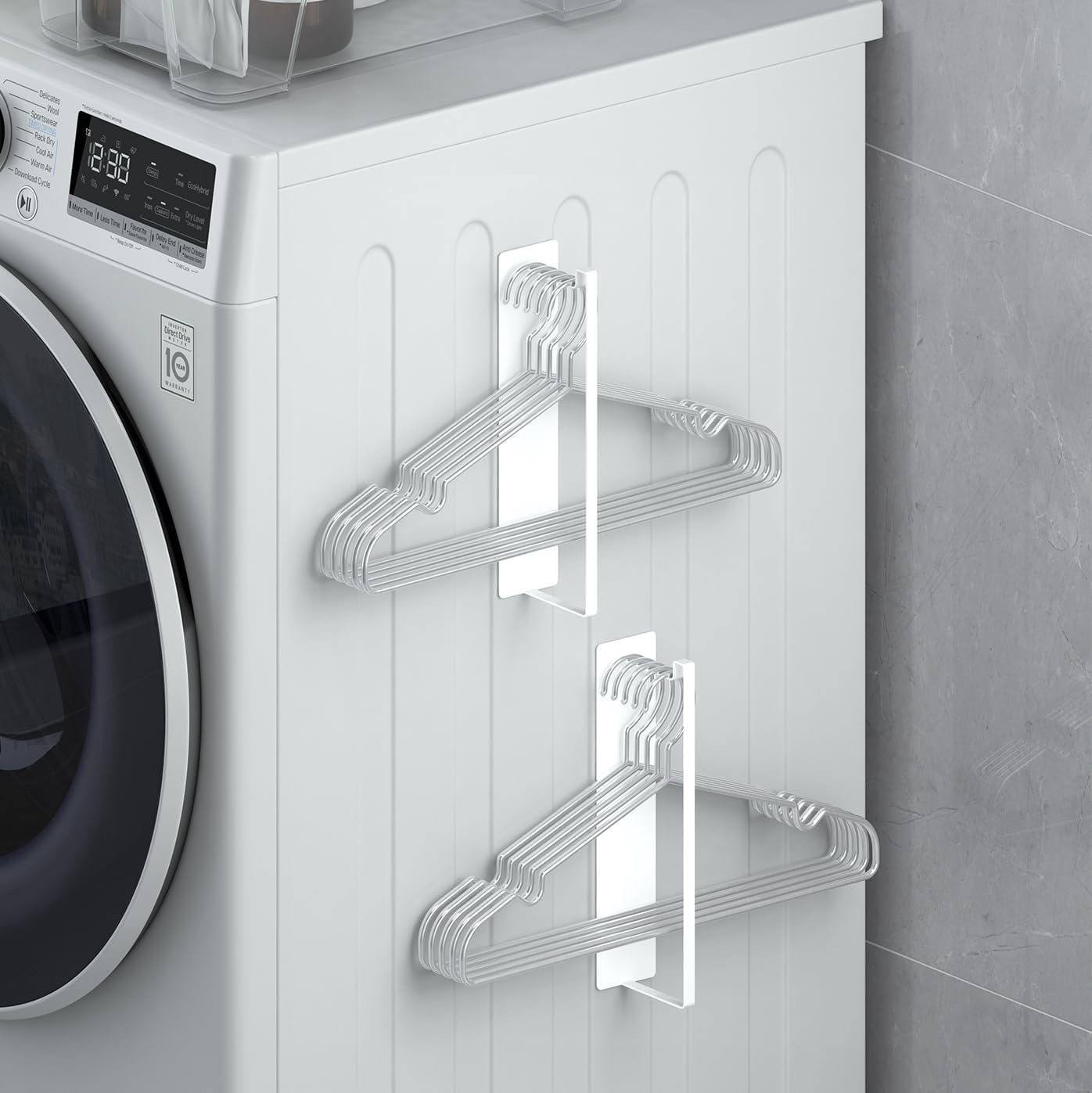 CERPXFF-Magnetic Hanger Holder for Laundry Room, 2Pack Clothes Hangers ...