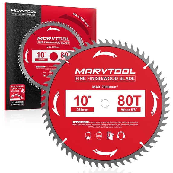 CERPXFF-Marvtool 10-Inch 80-Tooth Circular Saw Blade, Max 7000 RPM ...