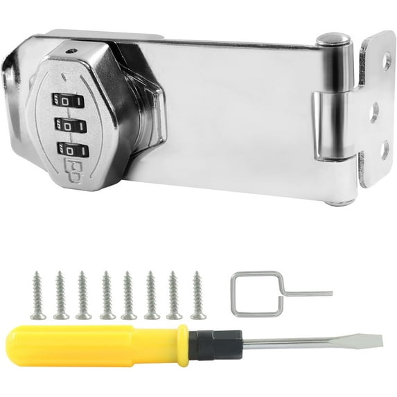 CERPXFF-Mechanical Password Rotary Hasp Locks, 3 Digit Keyless ...