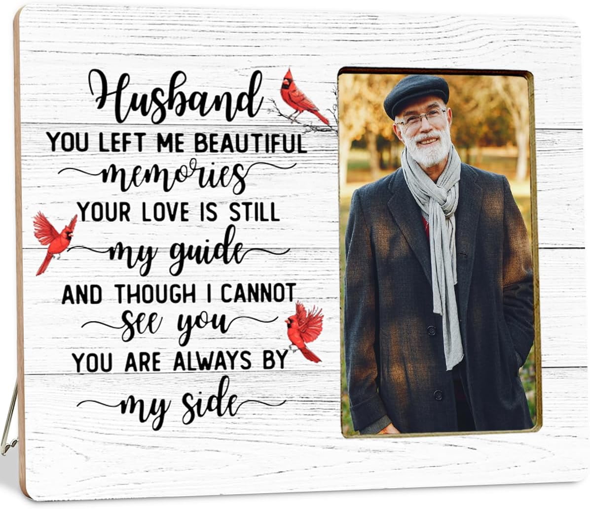 CERPXFF-Memorial Cardinal Gifts Picture Frame for Loss of Husband ...