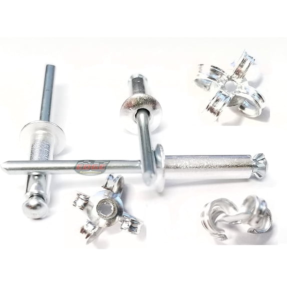 CERPXFF-Mill 3/16" Pop Rivets Aluminum Small Head Exploding Banana Peel ...
