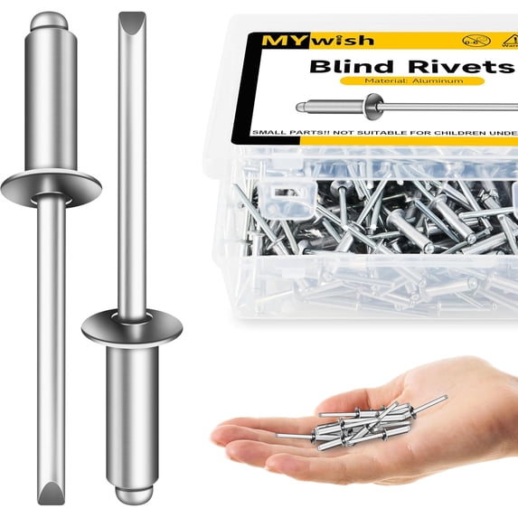 CERPXFF-Mywish (250Pcs) 3/16" x 1/2" Blind Pop Rivets 3/16 Aluminum ...