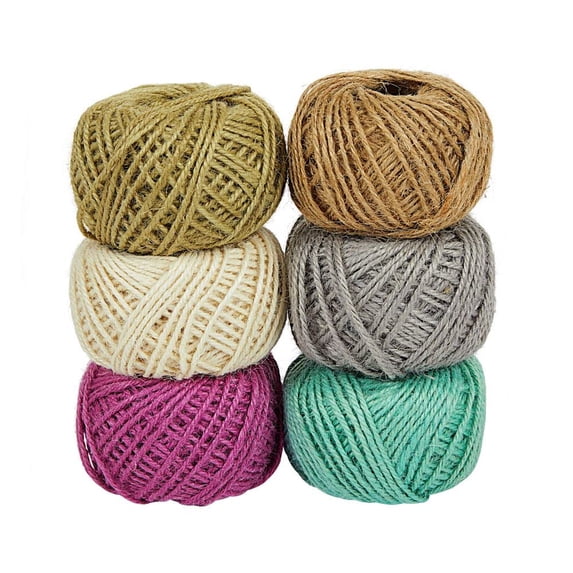 CERPXFF-Natural Tones Colored Twine - 53 Yards, 6 Colors - Walmart.com