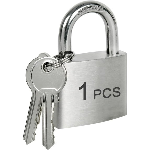 CERPXFF-Outdoor Weatherproof Padlock, 1 Pcs Stainless Heavy Duty ...