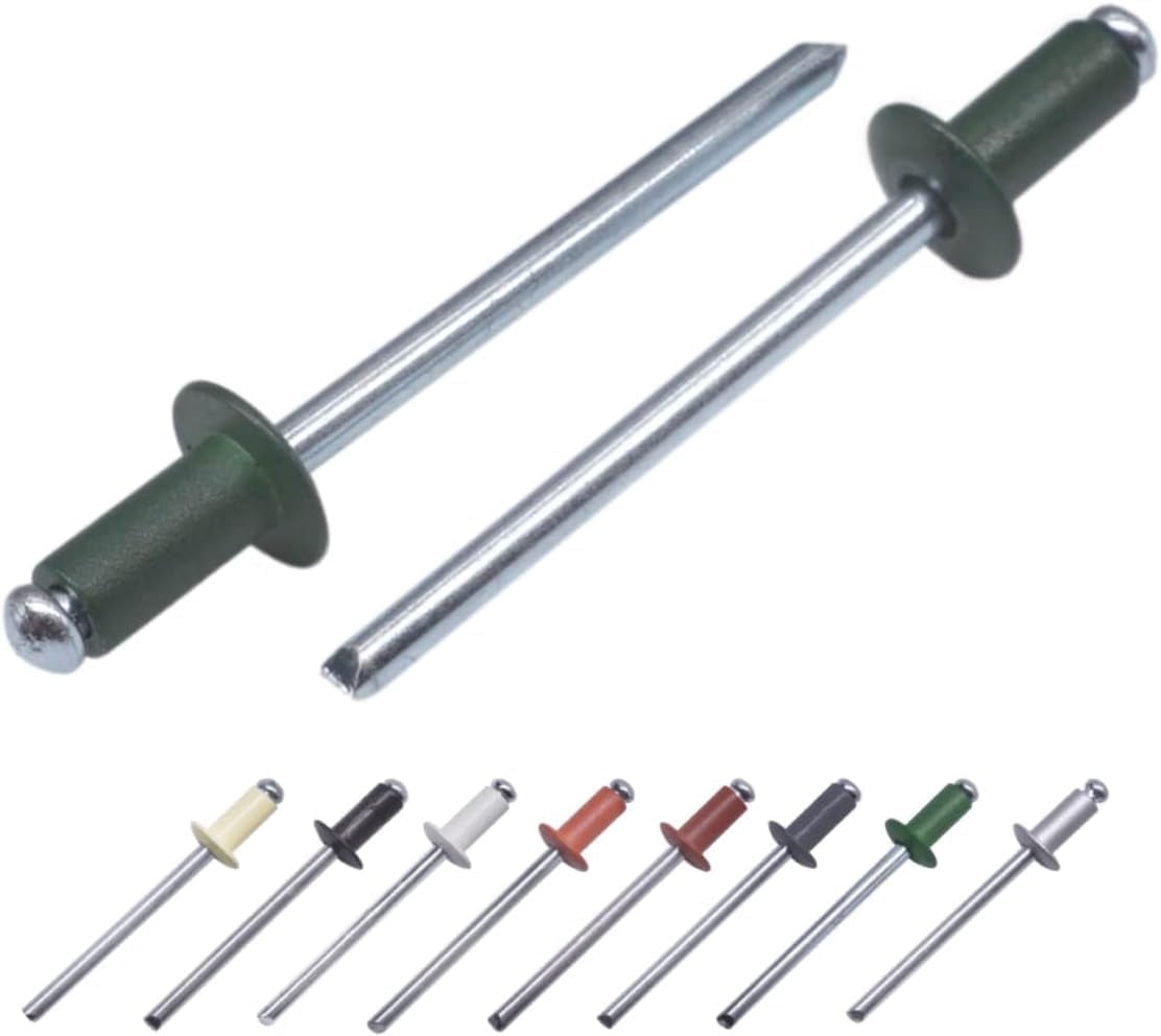 CERPXFF-(Pack of 100) Painted Blind Rivets 5/32" x 13/32" (4.0 x 10 mm ...
