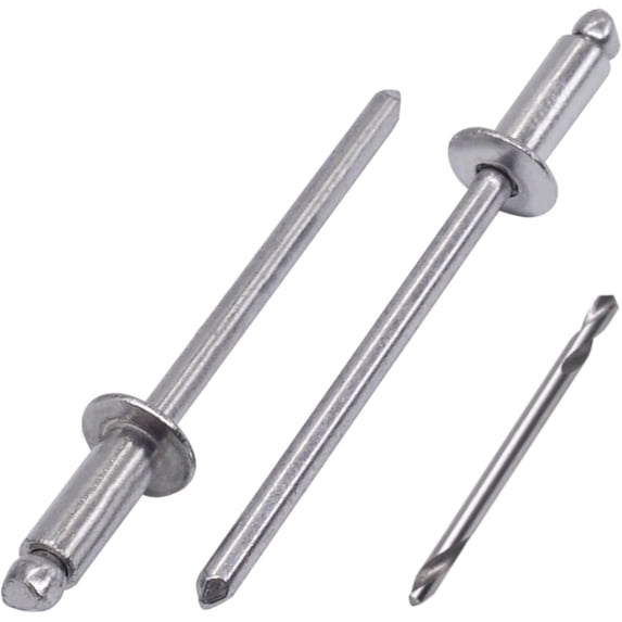 CERPXFF-(Pack of 500) Blind Rivets 1/8" x 5/16" (3.2 x 8 mm), Dome Head ...