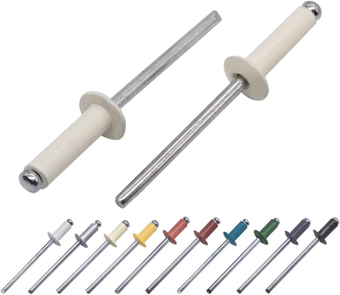CERPXFF-(Pack of 80) Painted Blind Rivets 5/32" x 9/16" (4.0 x 14 mm ...