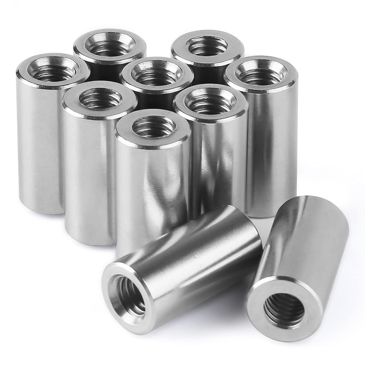 CERPXFF-Pack of 10 - M6 Round Connector Nuts, 304 Stainless Steel ...
