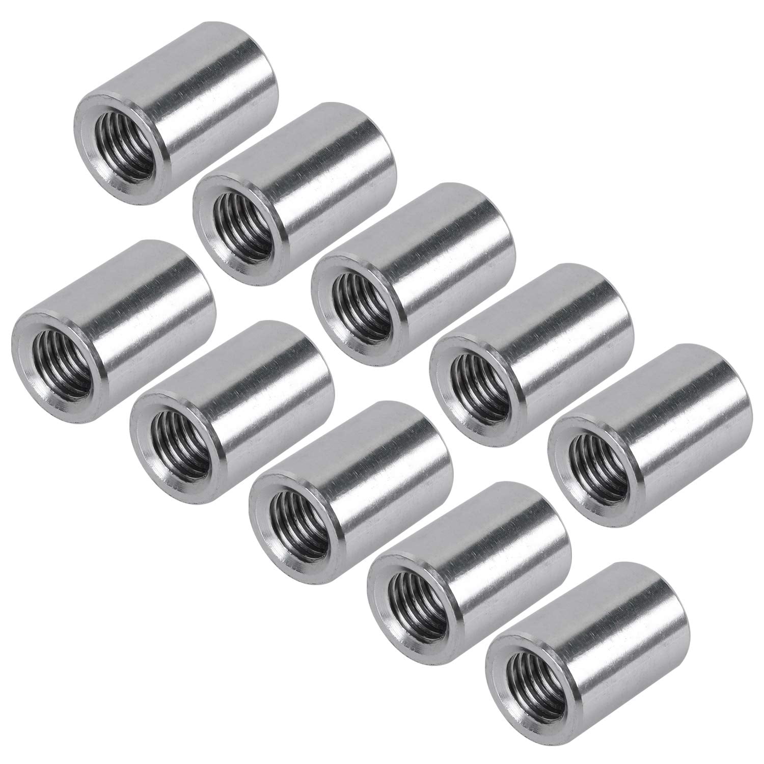 CERPXFF-(Pack of 10 Round Connector Nuts, M8x25mm Height Outside ...
