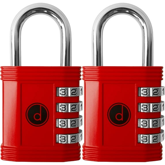 CERPXFF-Padlock (2 Pack) 4 Digit Combination Lock - for Gym School ...