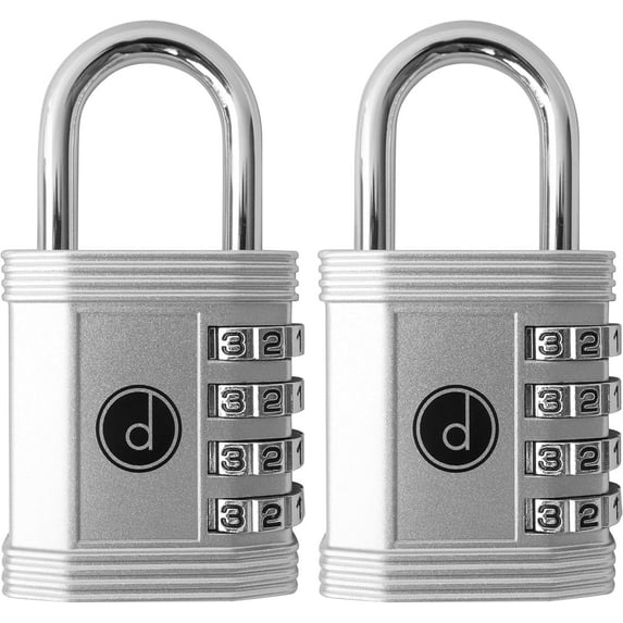 CERPXFF-Padlock (2 Pack) 4 Digit Combination Lock - for Gym School ...