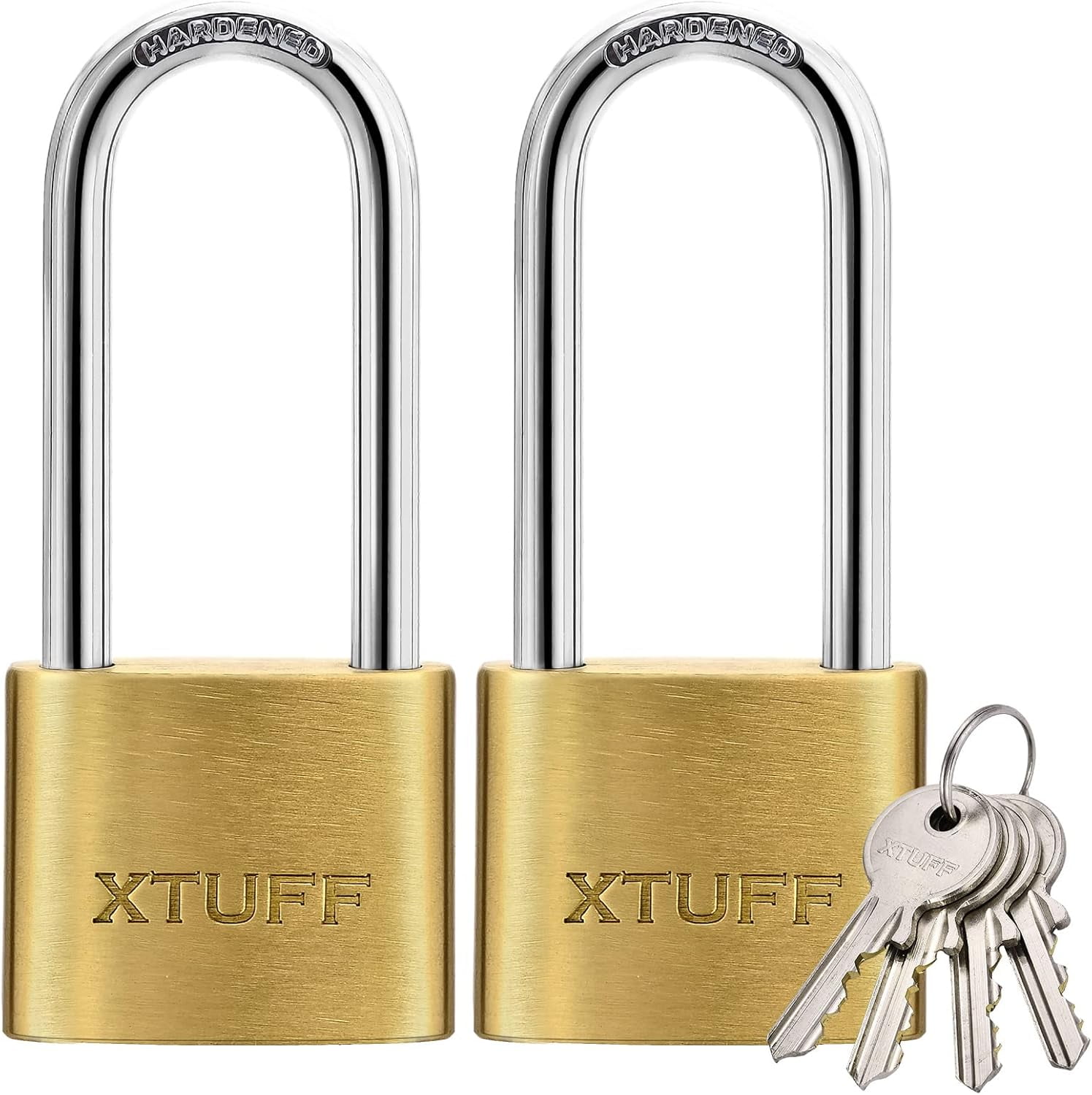 CERPXFF-Padlock with Key, Solid Brass Keyed Padlock, Locker Locks with ...