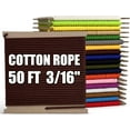 CERPXFF-PerkHomy 500lb Cotton Rope 3/16" (5mm) 50 ft Multi Purpose ...